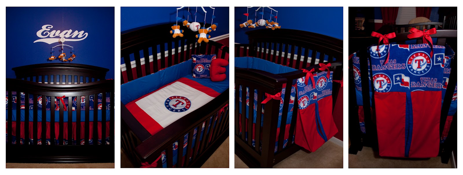 The JarCar Family Blog: Evan's Baseball / Texas Rangers Nursery!!