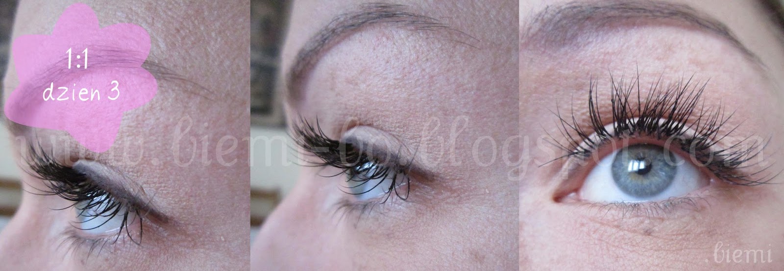 .biemi: Moim okiem - metoda 1:1 na moich rzesach