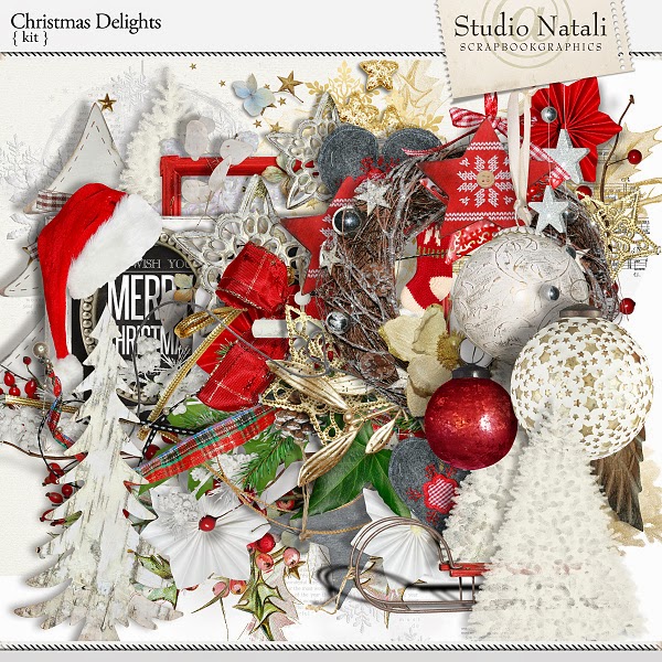 Natali Design: Christmas Delight - new collection, christmas cards, freebie