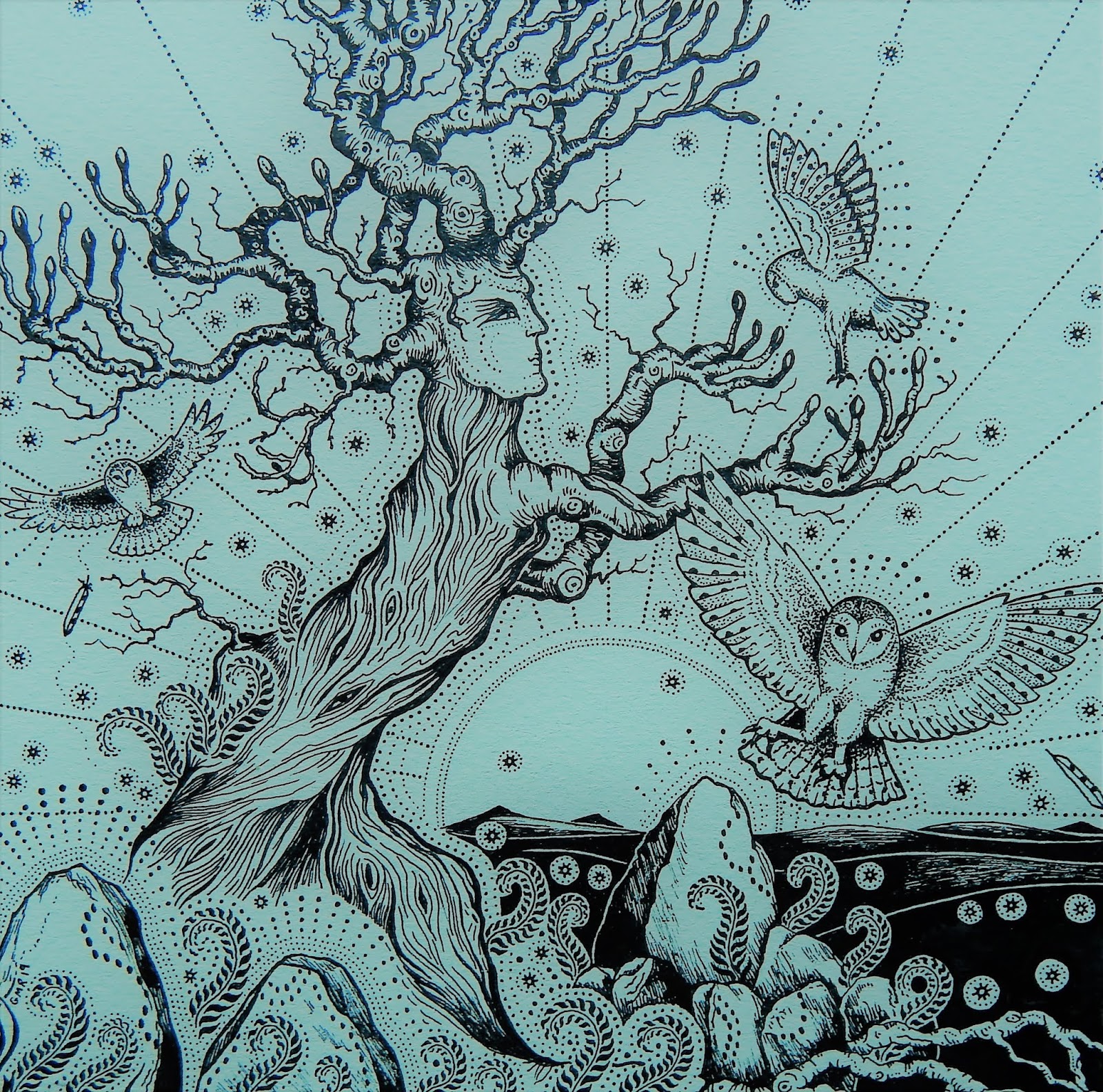 ENCHANTED-ART - Pyrography and Illustration: More Pen and Ink..