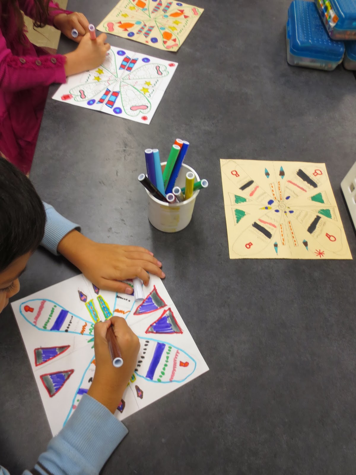 Zilker Elementary Art Class: Third Grade Radial Designs