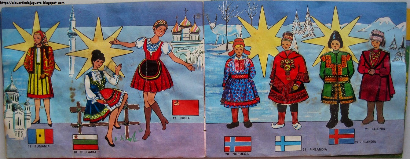 El cuartin de juguete: Trajes típicos del mundo de chicles Niña