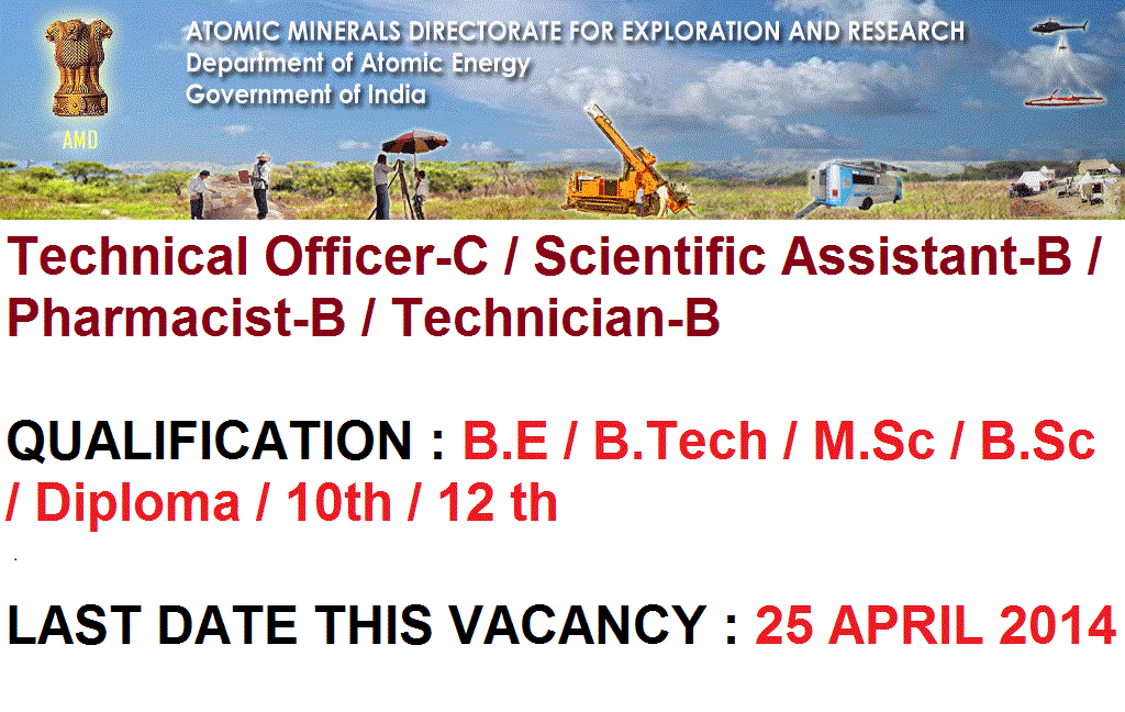 JOB VACANCY: Atomic Minerals Directorate for Exploration and Research ...