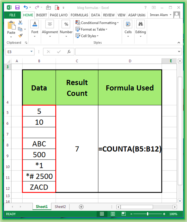How To Use Count Counta Countblank Countif Formula In Excel Cell - Riset