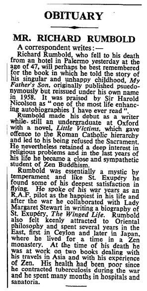 Richard Rumbold of 'Little Victims' Fame: June 2018