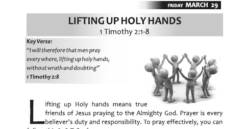 Lifting up Holy Hands