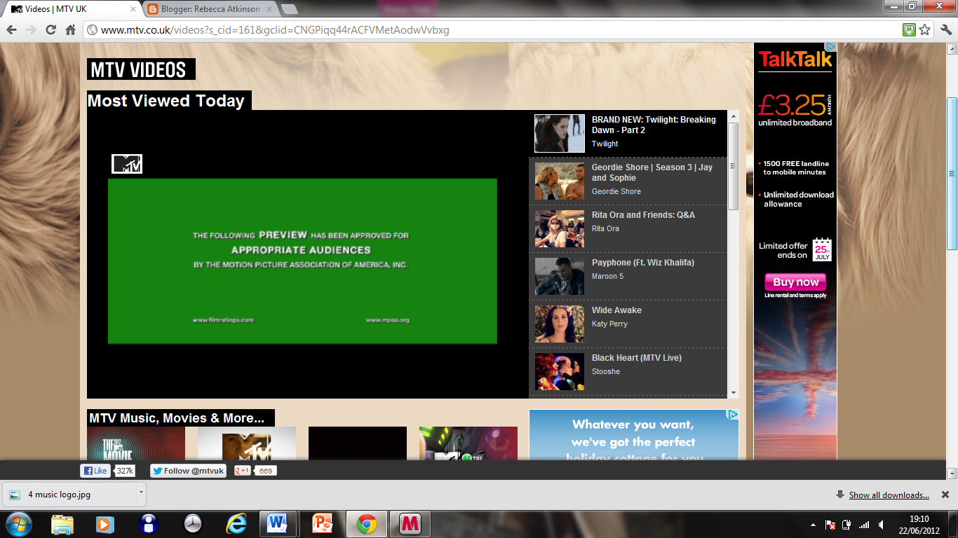 Rebecca Atkinson A2 Media Studies: June 2012