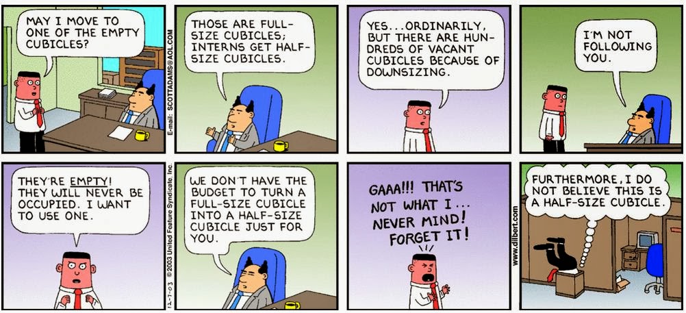 Dilbert vs the 1/2 cube amd Information overload at the cocktail party ...