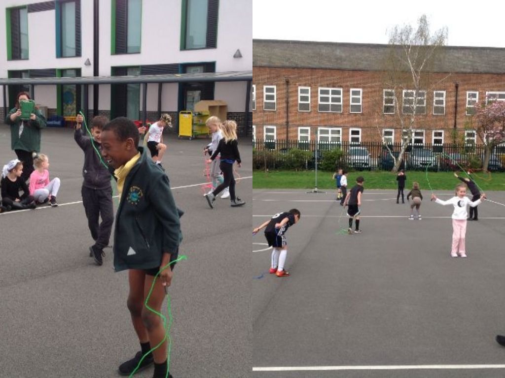 Suttons Primary School: Year 2 skip for the British Hearty Foundation!