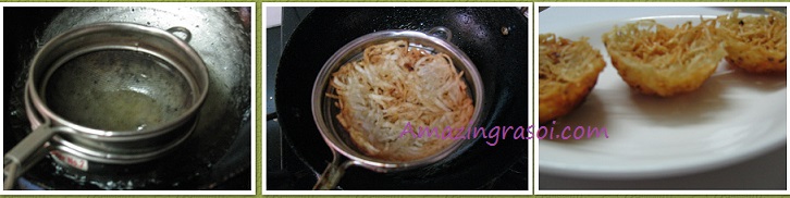 Baked Hash Brown Basket Chaat - Yellow Mellow Life