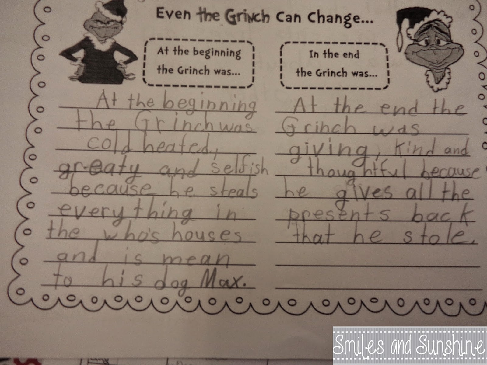 Smiles and Sunshine: You're a Mean One, Mr. Grinch