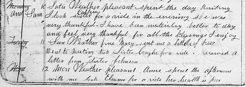 TheAncestorFiles: Ann Prior Jarvis Diary — May 7–12, 1884