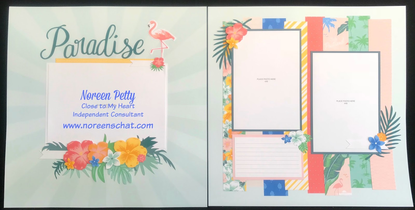 Noreen's Scrap N Chat: CTMH Postcard Perfect Paradise Scrapbook Layout
