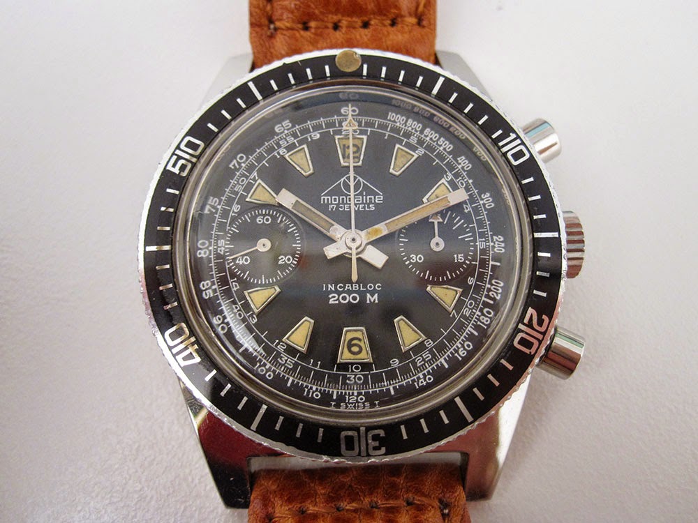 Vintage chronographs: 1970's Mondaine chronograph with Landeron 148 ...