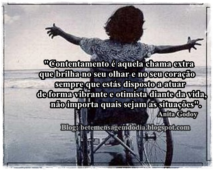 Mensagem do dia - Doutrina Espírita: Poder do contentamento