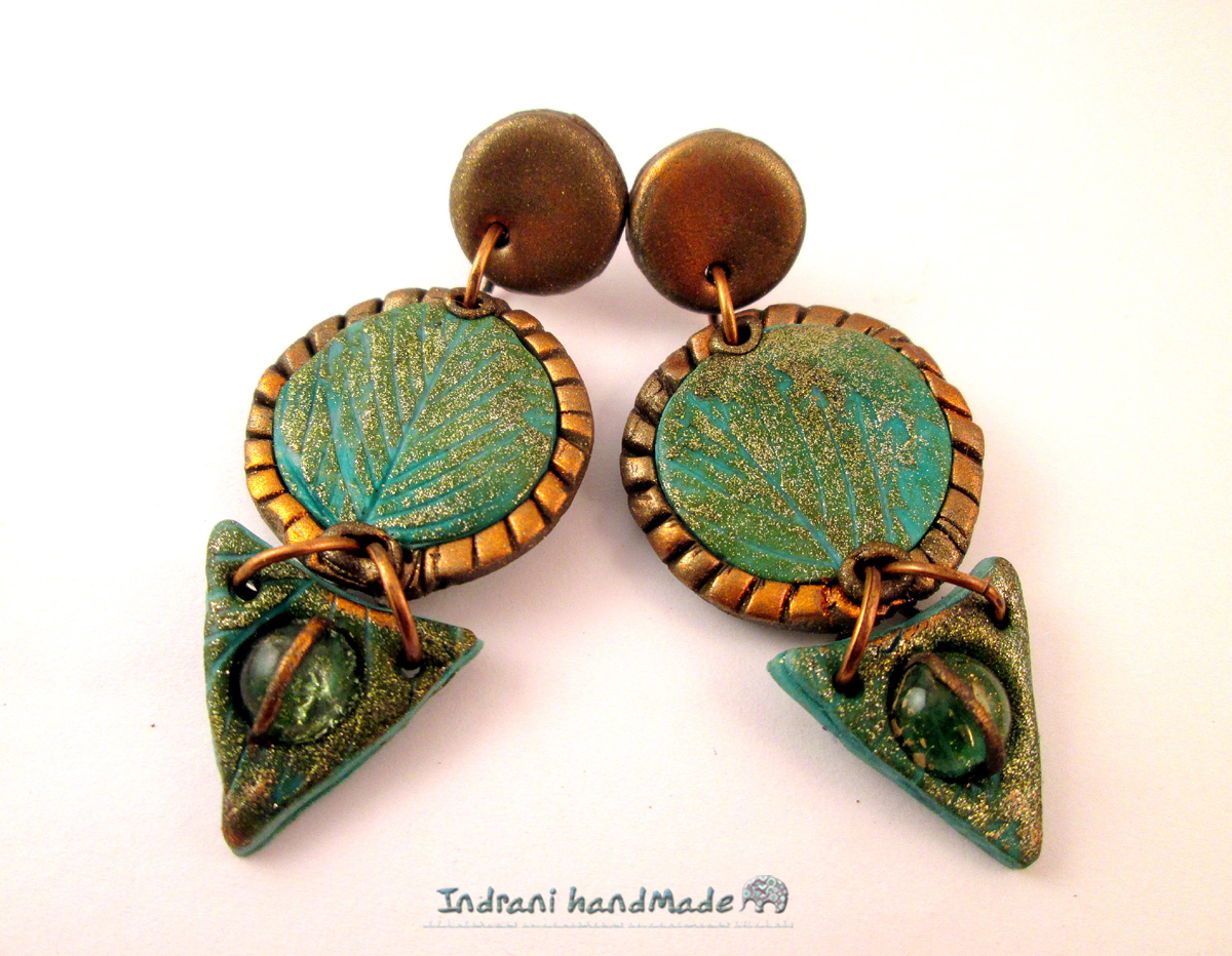 Indrani Handmade: Cercei UNICAT, vintage, realizati manual