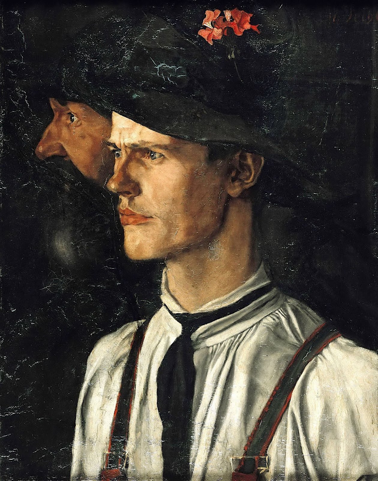 Wilhelm Leibl (1844-1900) Die Wildschützen (Fragment), 1882 Alte ...