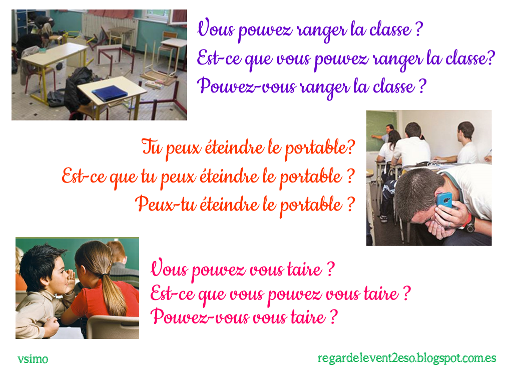 Regardelevent 2º ESO: Le verbe POUVOIR au présent