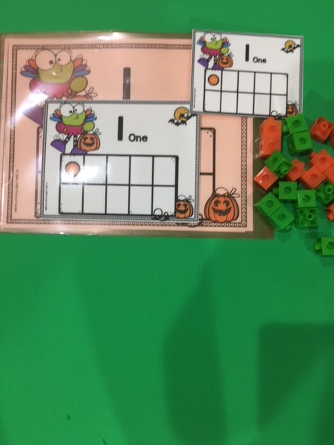 Halloween Ten Frame Mats for Centers ~ Preschool Printables