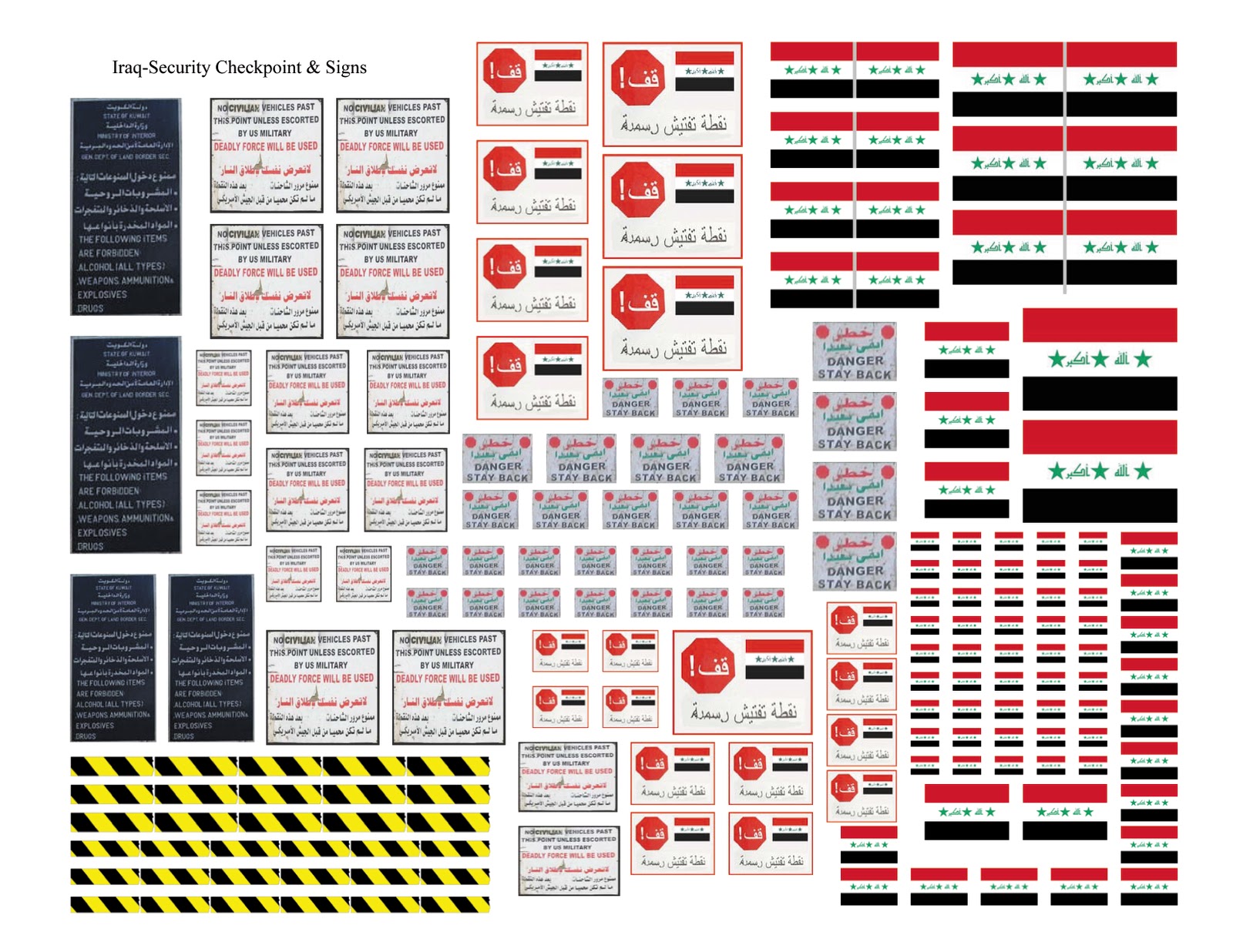 Gamer Architect: 20mm Iraqi Road Signs and Such