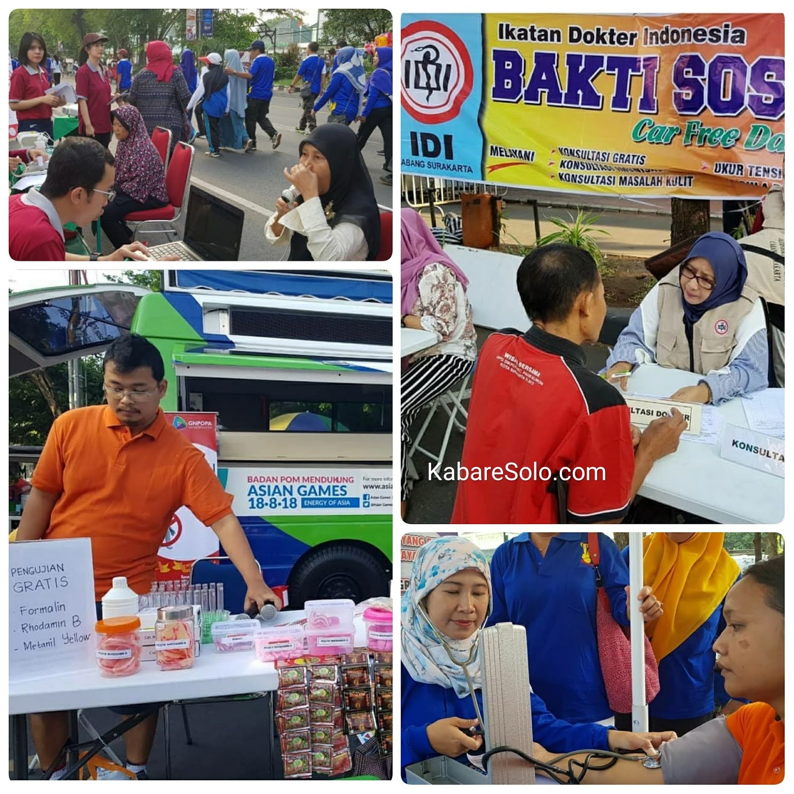 4 Pelayanan Gratis di Car Free Day Kota Solo - Kabare Solo
