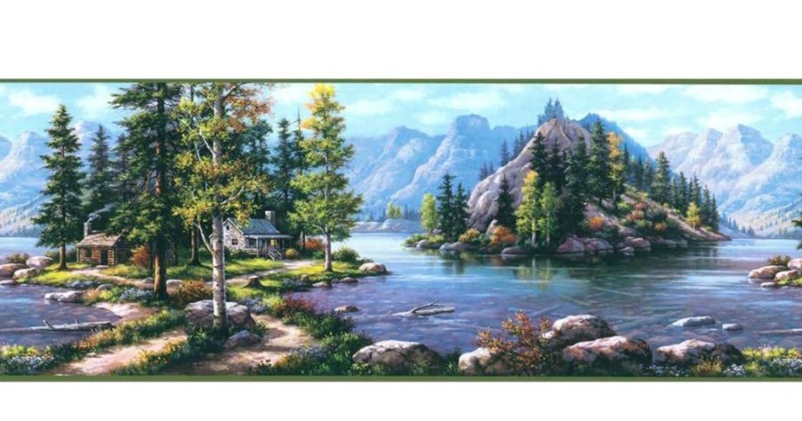 Mountain Scenery Wallpaper Border | Joss Wallpapers