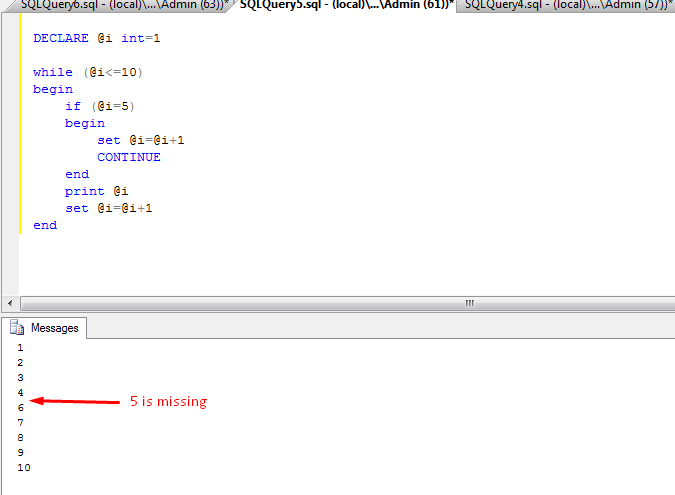 It Corner Difference Continue And Break Sql Server And Sample Code