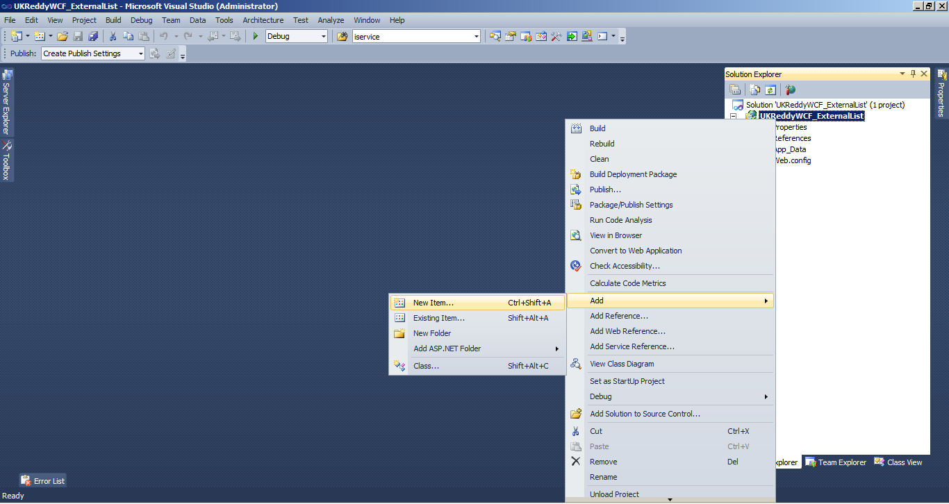 How To Create Deploy Wcf Service And Create External List Using Wcf In Sharepoint 2010