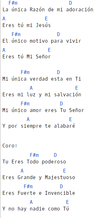 Eres todo poderoso | 𝑳𝒆𝒕𝒓𝒂 𝒚 𝒂𝒄𝒐𝒓𝒅𝒆𝒔