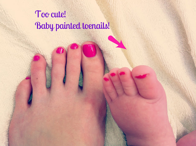 Rhubarb & Linen: Baby painted toenails