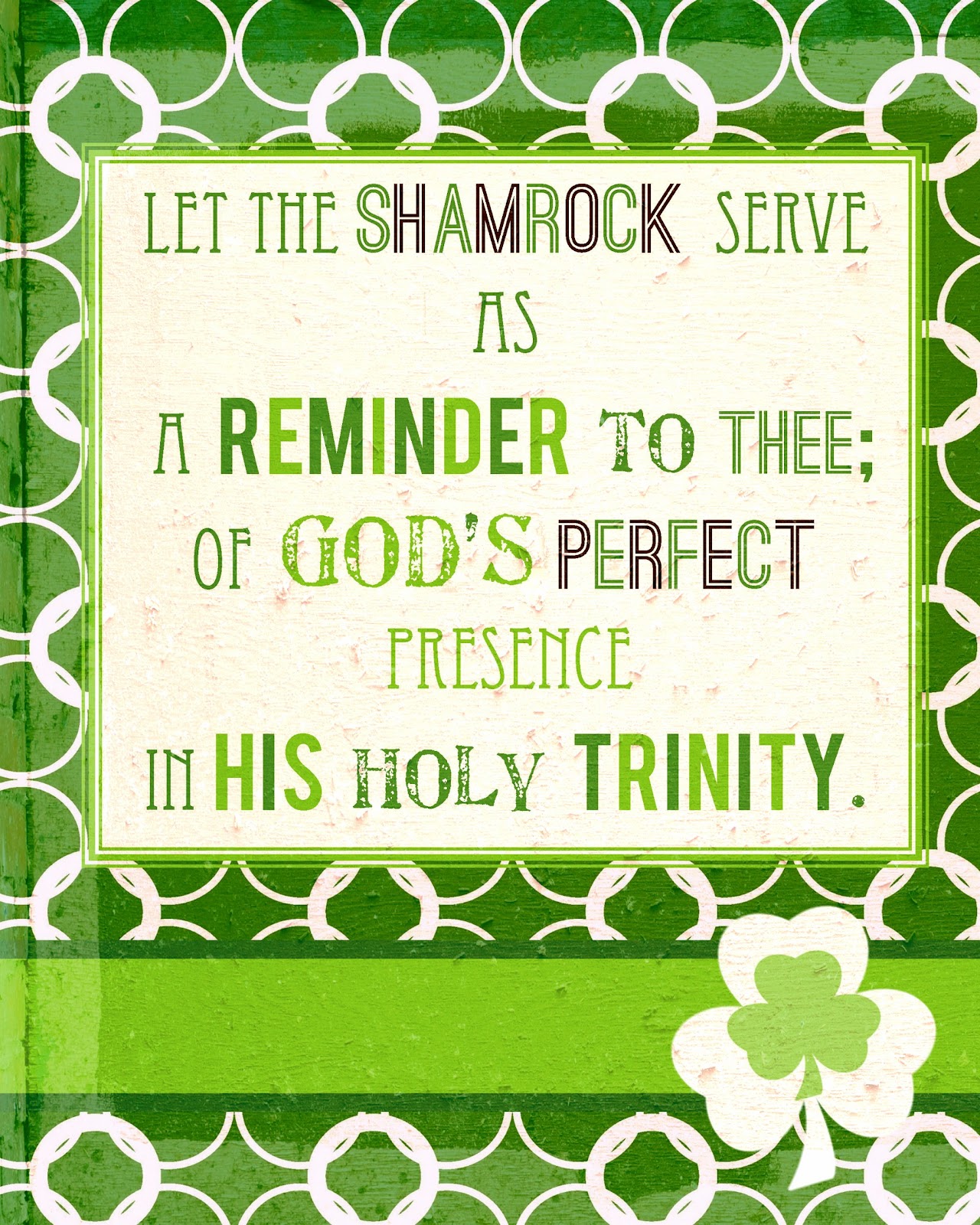 St. Patty's Preview: Shamrock and The Trinity