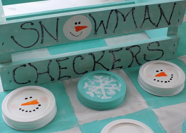 One Savvy Mom ™ | NYC Area Mom Blog: DIY Giant Snowman Checkers Set - A ...