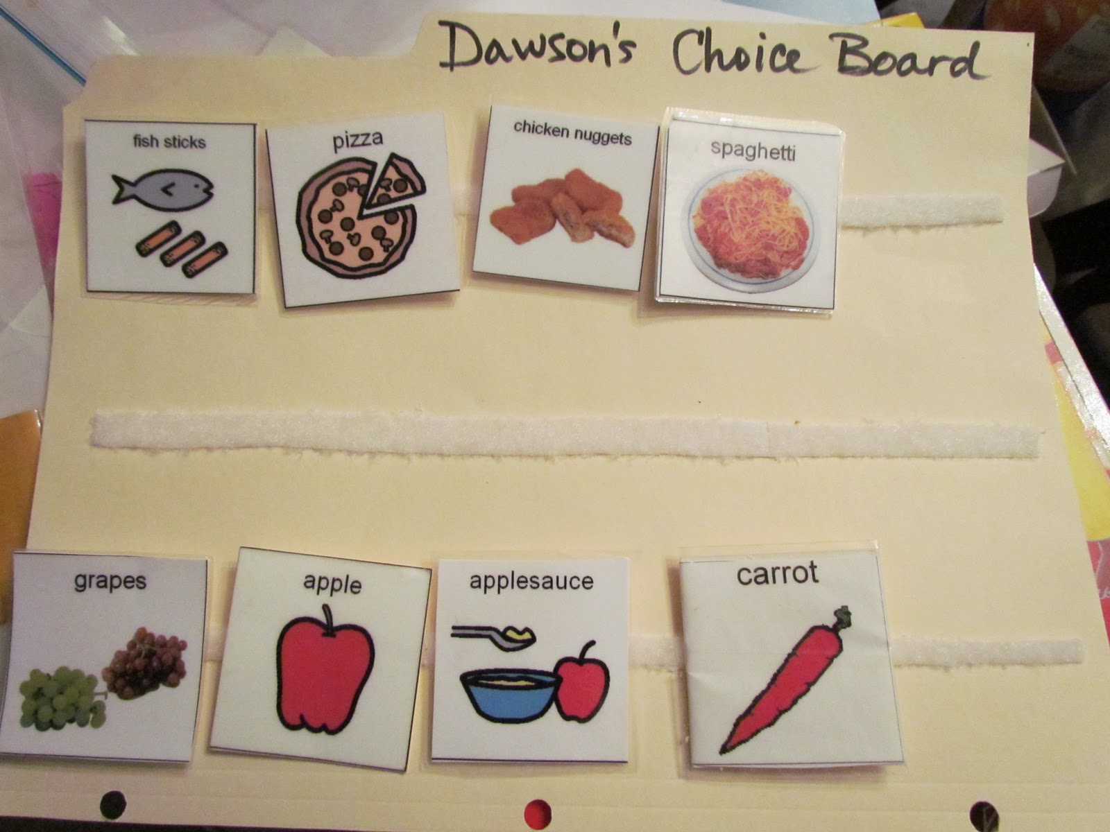 Our Family Blog: Velcro Board Schedule