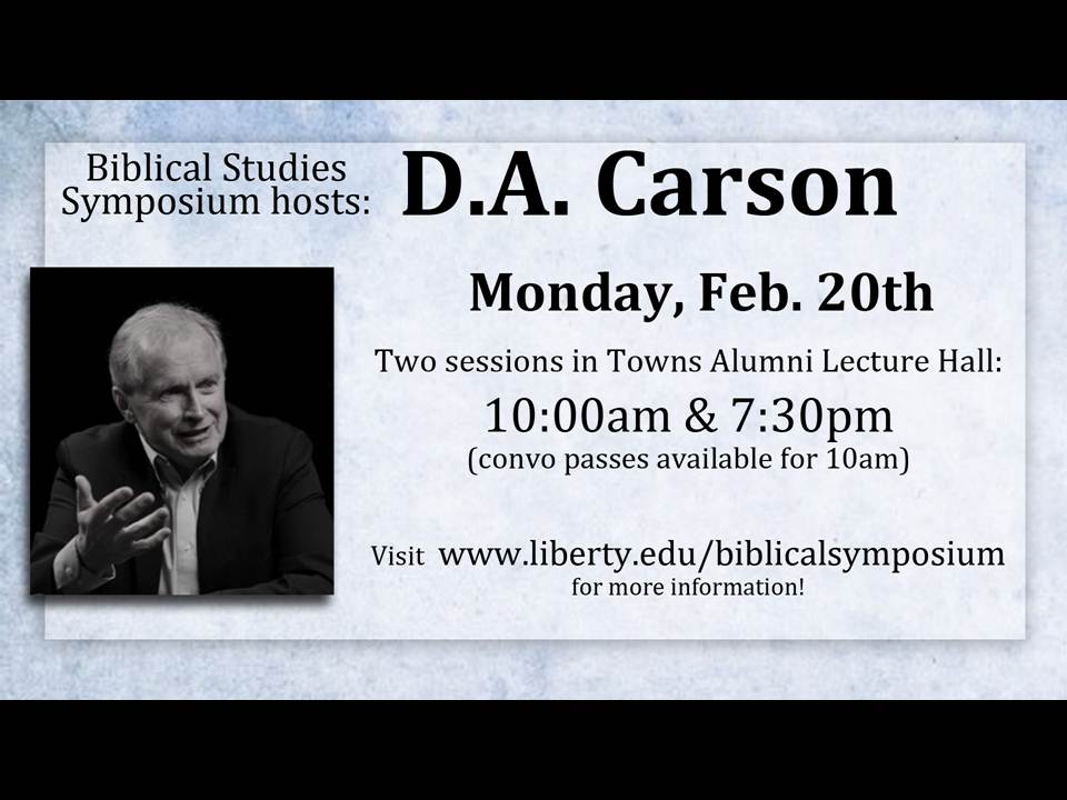 Luis A. Jovel: Watching Don Carson speaking on John 3 at Liberty University