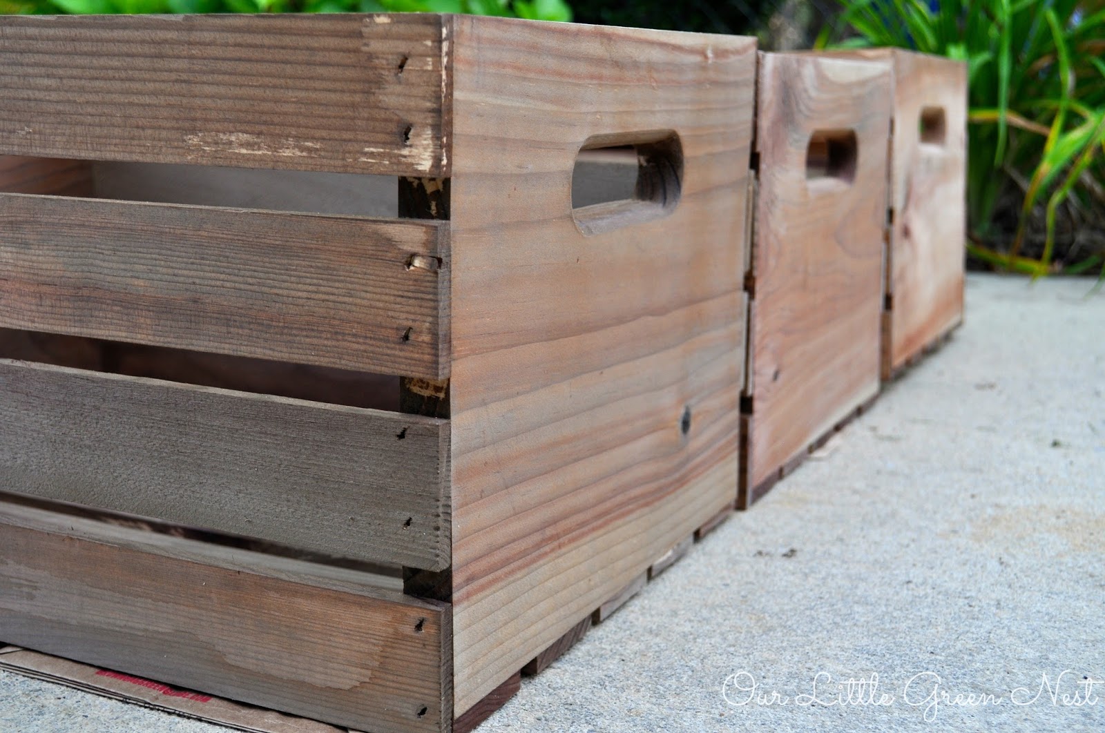 Our Little Green Nest: Weathered Wood Crates