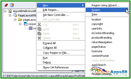 Oracle Applications: Oracle Application Framework (OAF) - Hello World Page