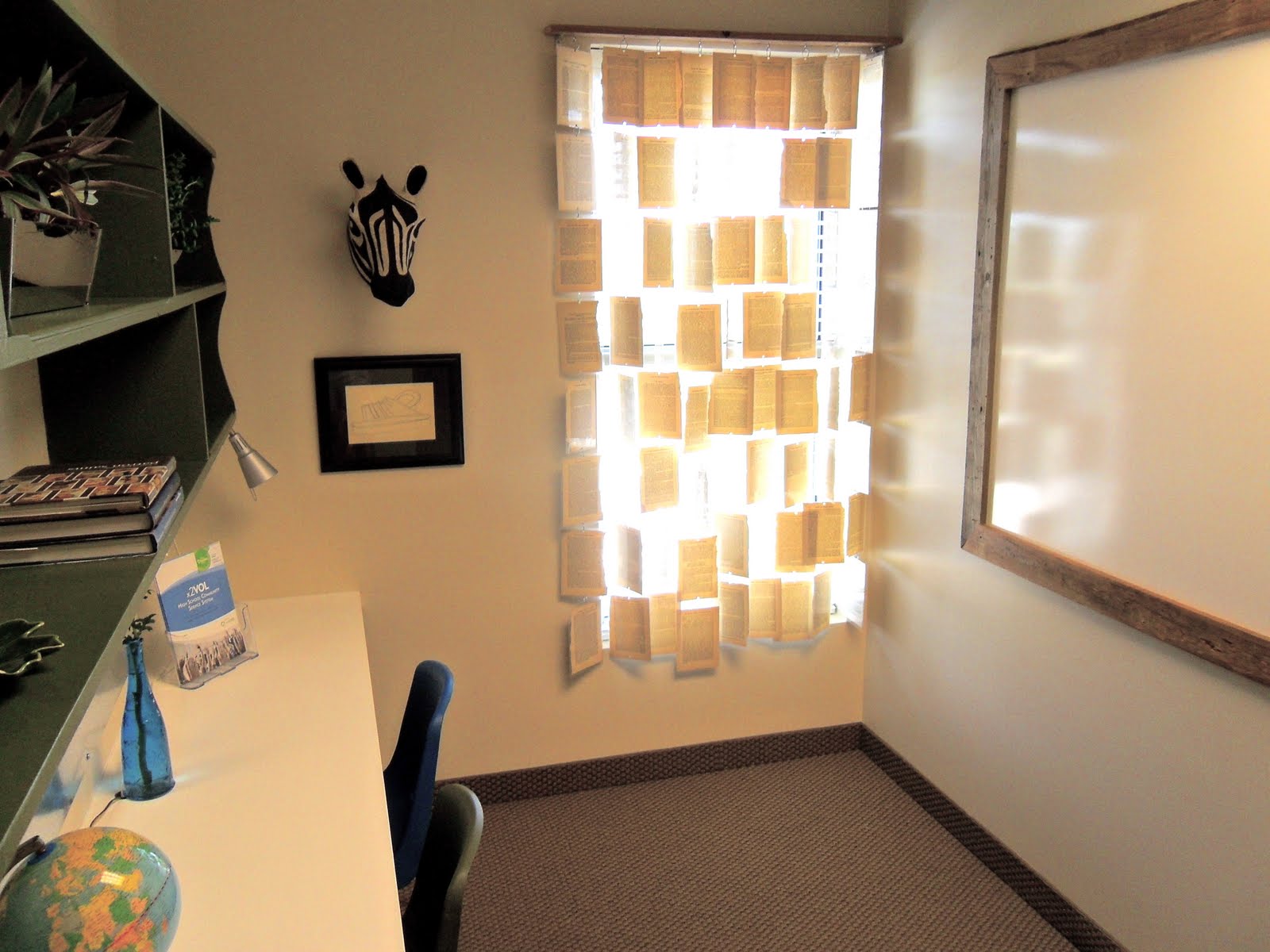 Tattered Style: Book Page Window Treatment