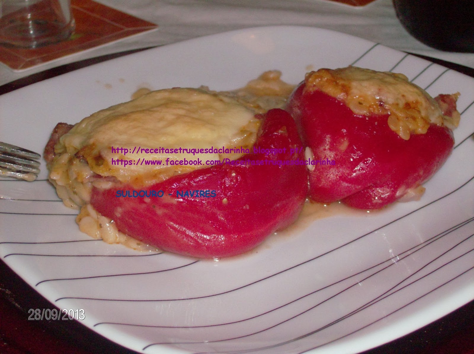 Receitas e Truques da Clarinha: Pimentos recheados com massinha ...