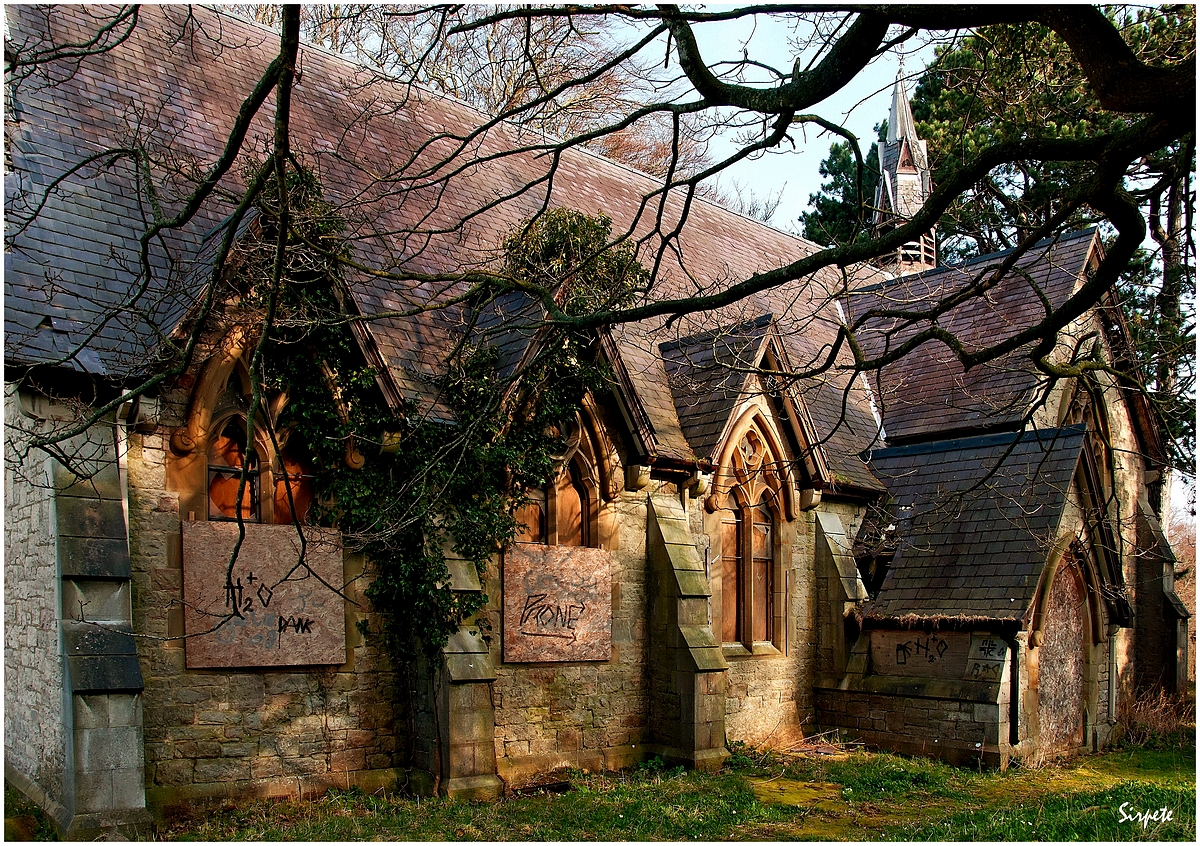 Sirpete's Pic's: Denbigh Asylum......church caught in the morning sun.