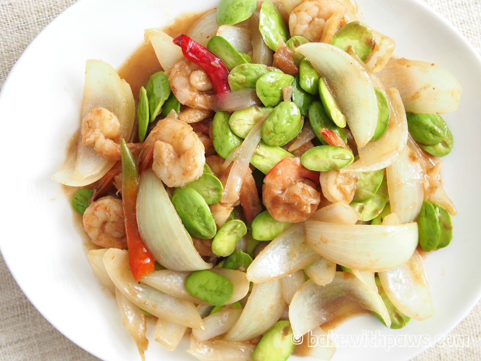 Stir Fry Petai with Asam Jawa (Stir Fry Stink Bean with Tamarind Sauce ...