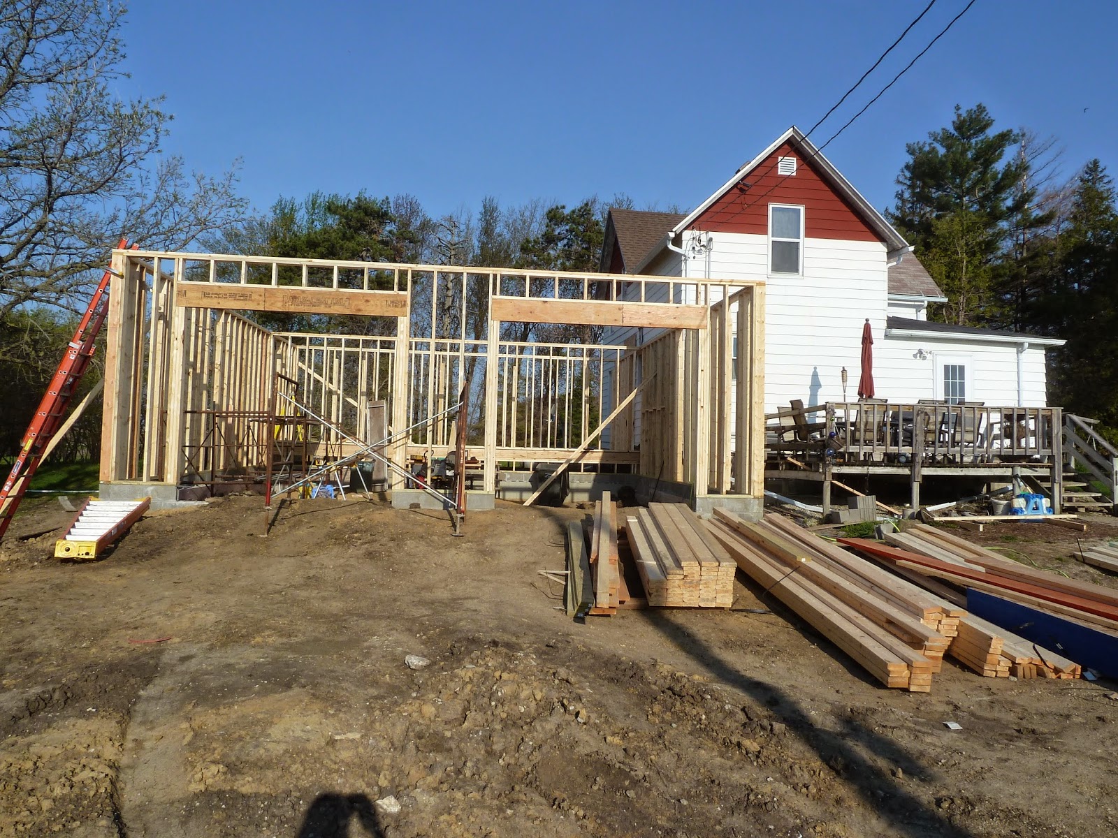 Dan's Wood: Farmhouse Addition - Week 2 - Framing Continued