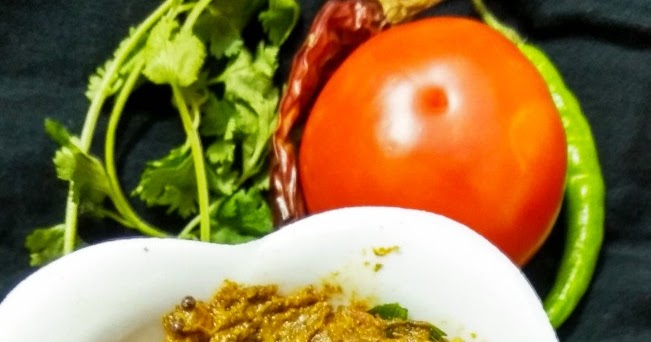 Vasusvegkitchen: Kothimira Tomato pachadi, Coriander tomato chutney