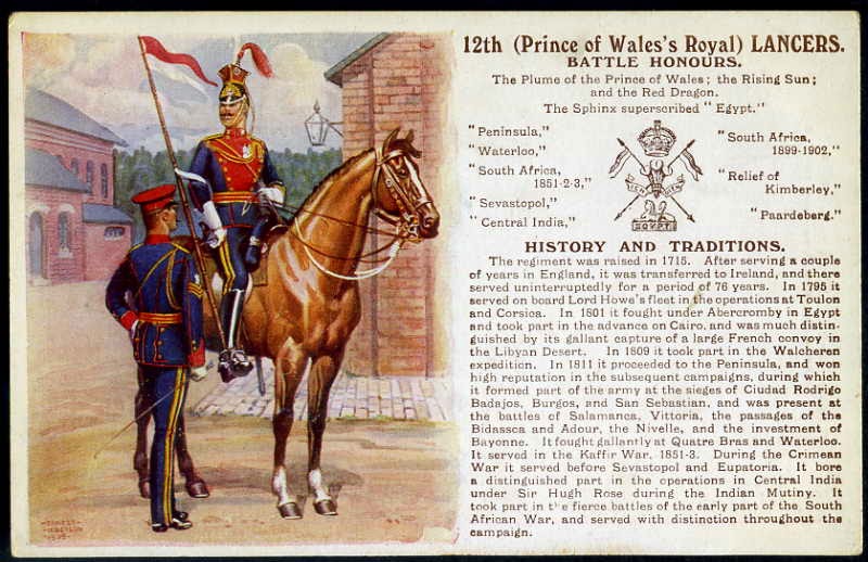 Army Service Numbers 1881-1918: 12th Lancers - PoW Other Ranks 1914