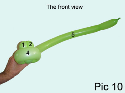 Balloon animals twisting instructions: Balloon snake