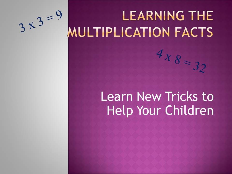 PowerPoint Slide Show For Parents to Help Their Children with ...