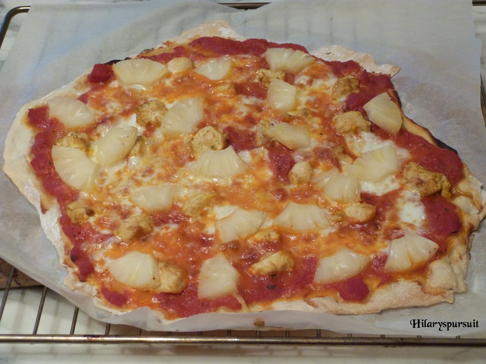 Dans la cuisine d'Hilary: Pizza hawaïenne au poulet et à l'ananas ...