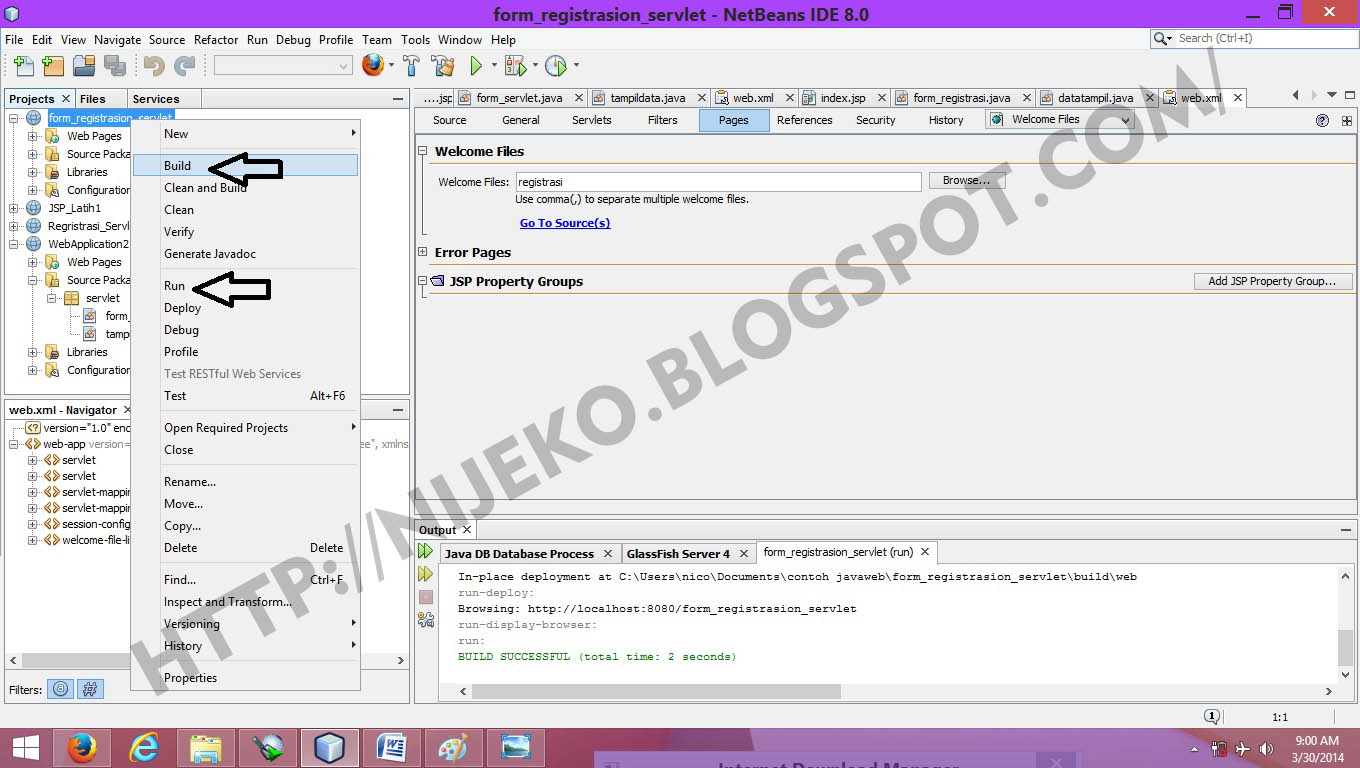 Contoh Java Web Program Servlet Membuat Form Registrasi - NIJEKOblog