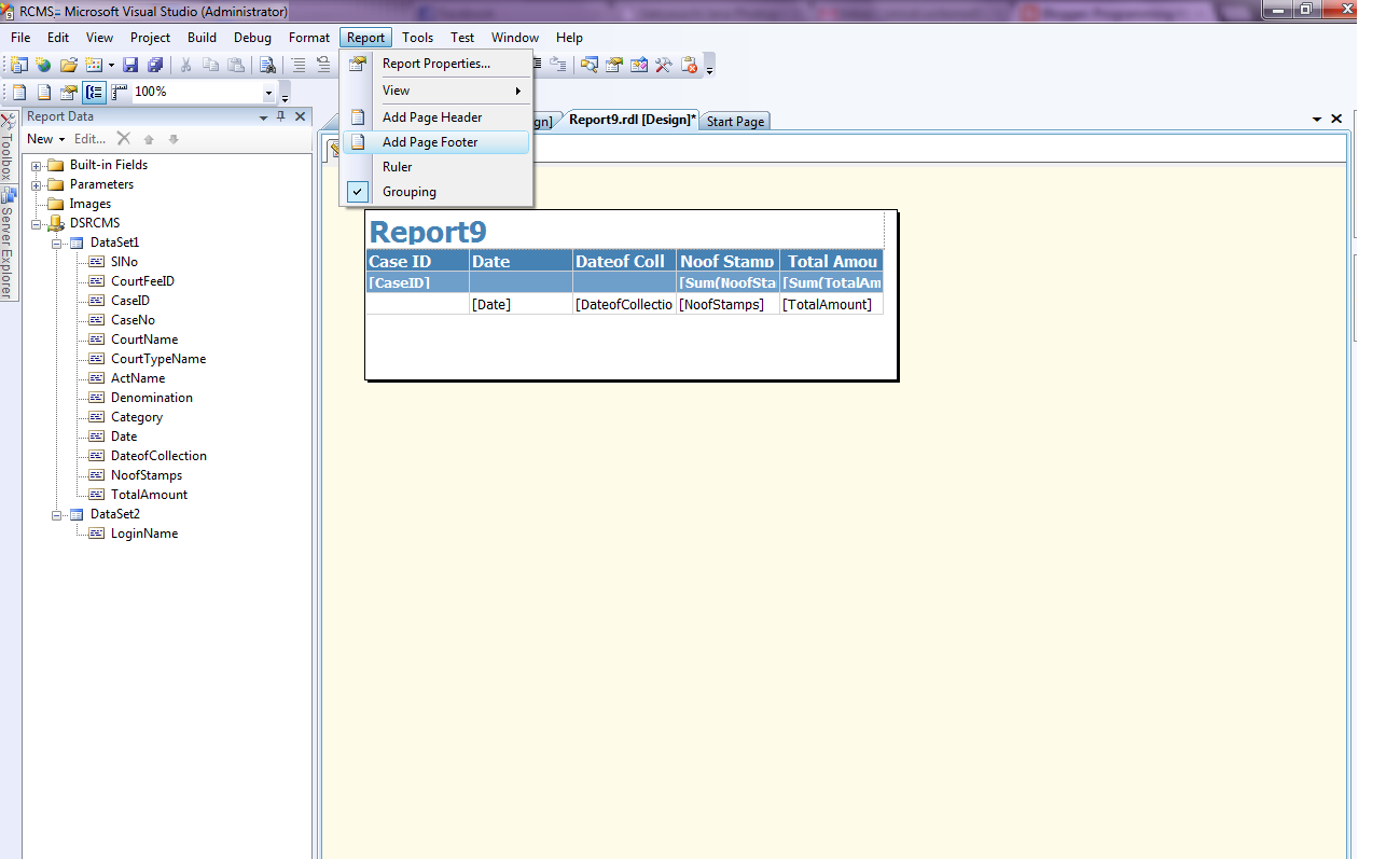 How to Display Page Wise Total Amount & Grand Total Amount in Last page SSRS & RDLC Report