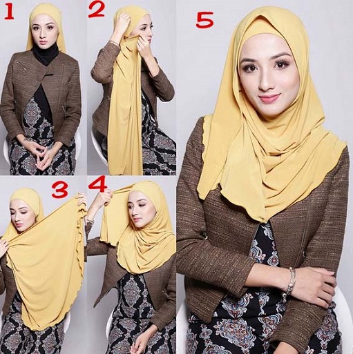 Tutorial Tudung Bawal Ruffle Raya | cik sukα taip