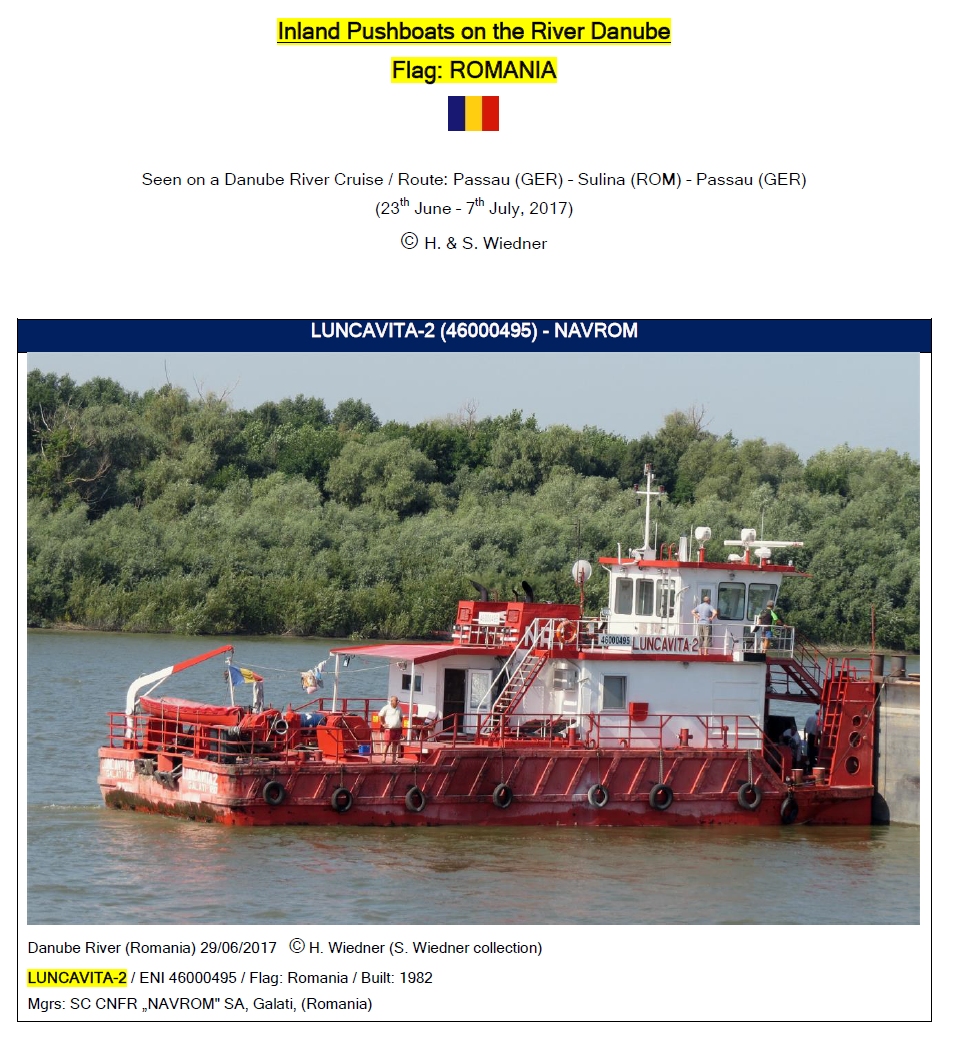 Danube River Inland Water Cargo Vessels: Inland Pushboats on the River ...